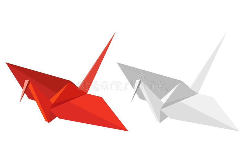 Two Paper Cranes Stock Illustrations – 190 Two Paper Cranes Stock ...
