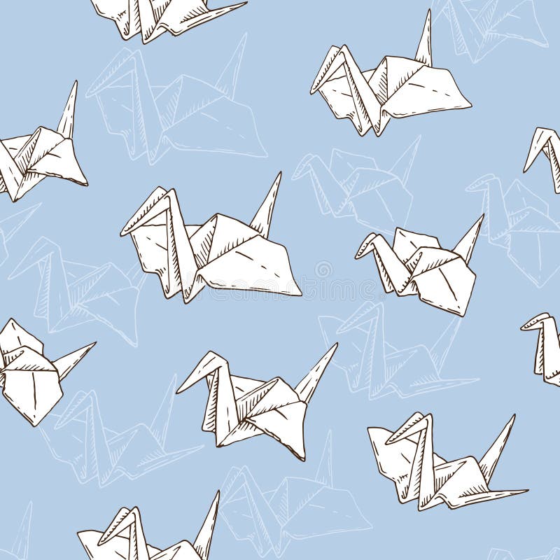 Paper cranes stock vector. Illustration of craft, folded - 79432302