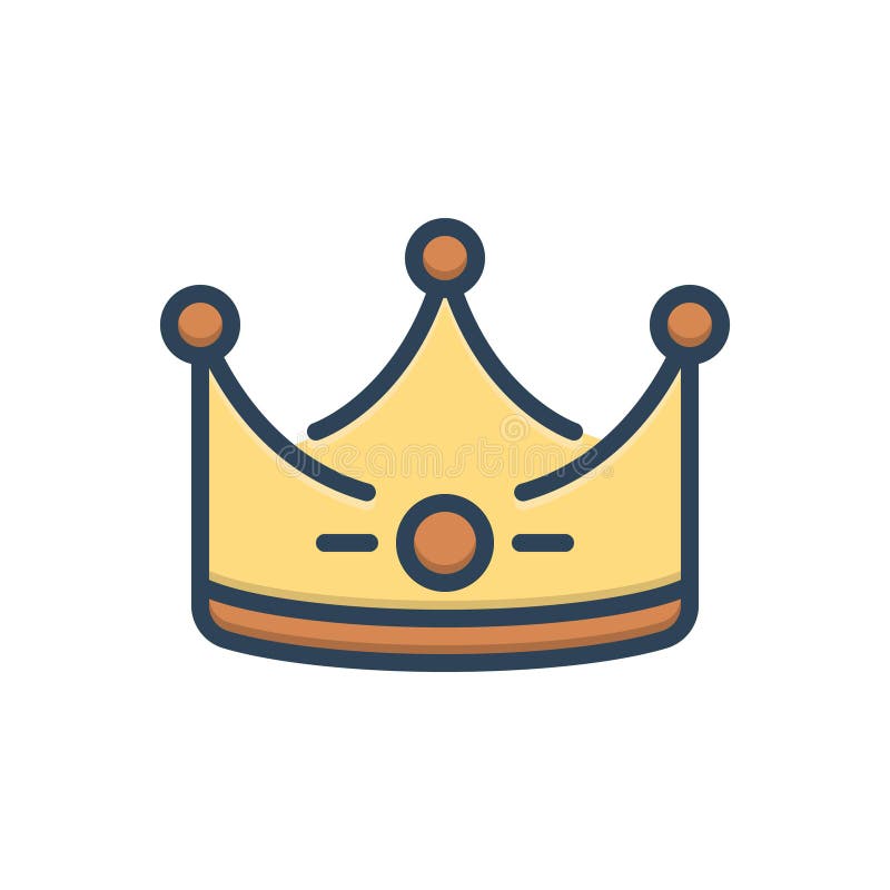 Color Illustration Icon for Paper Crown, Paper and Fashion Stock ...