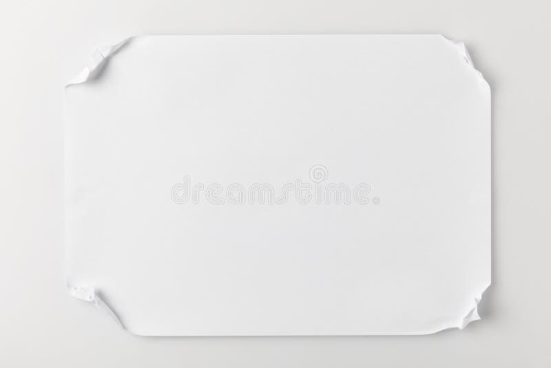 Top View of Paper with Crumpled Corners Stock Image - Image of ...