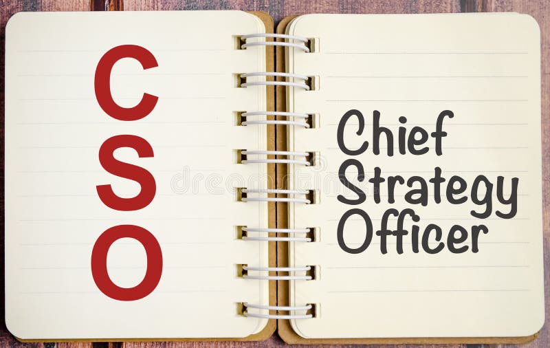 Paper with CSO - Chief Security Officer Table on Notebooks Stock Photo ...