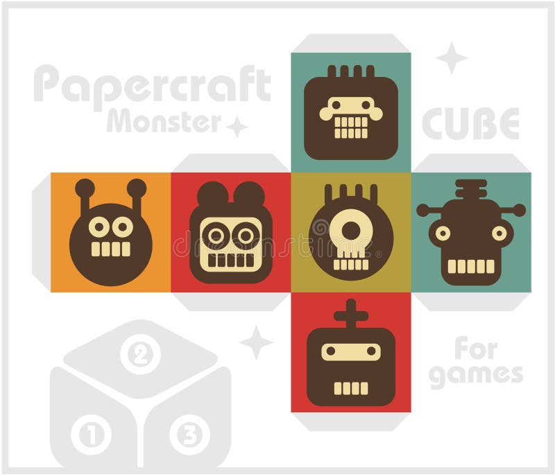 Paper Cube for Children Games and Decoration. Stock Vector ...