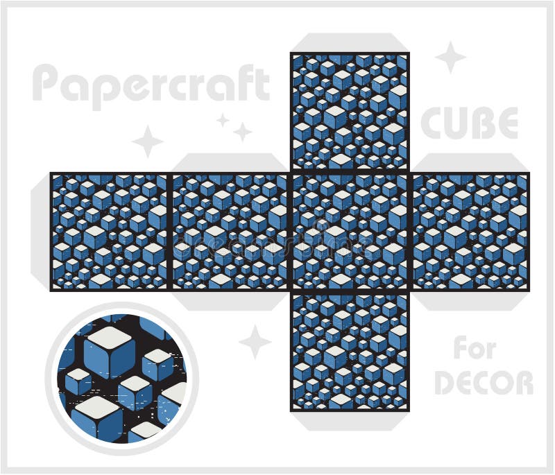 Paper Cube for Children Games and Decoration. Stock Vector ...