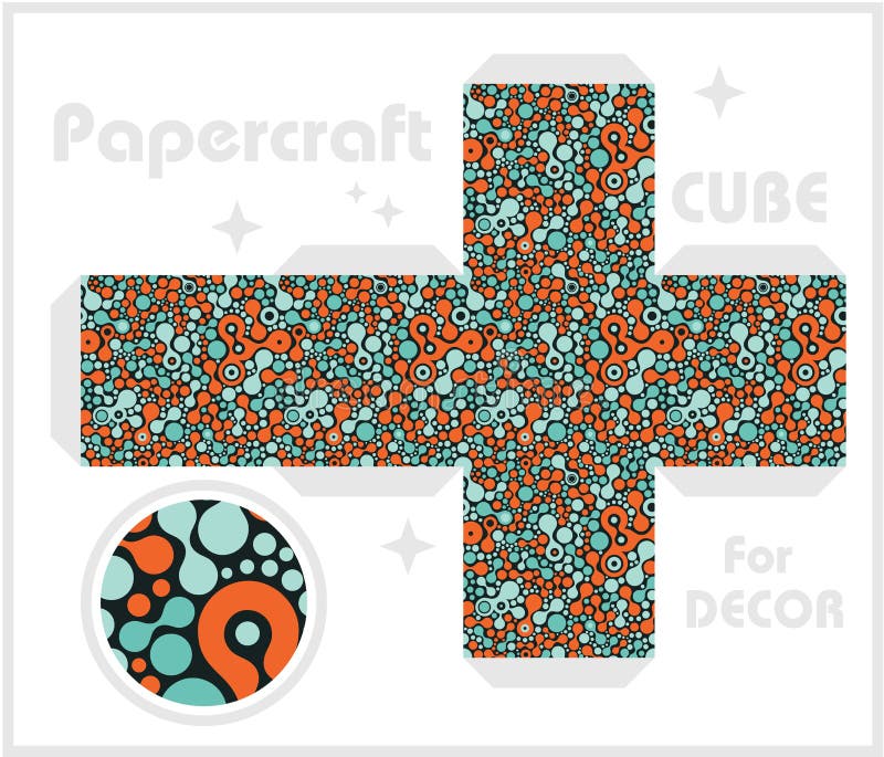 Paper Cube for Children Games and Decoration. Stock Vector ...