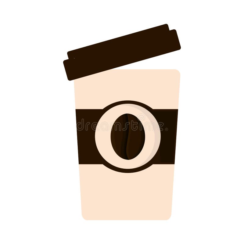 Paper cup coffee open cap stock illustration. Illustration of cafe ...