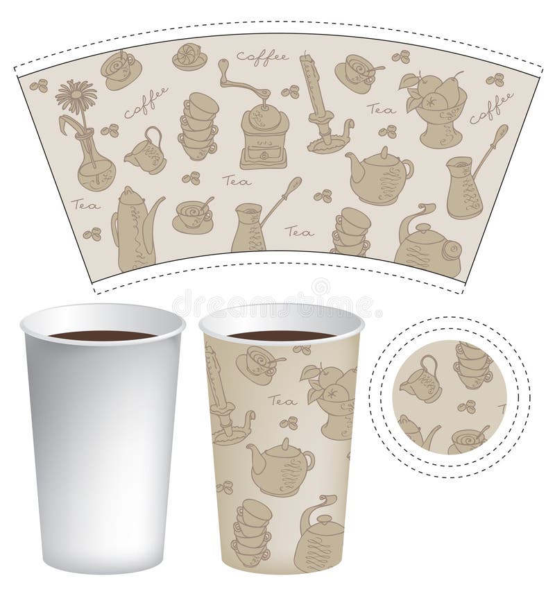 Paper cup for coffee stock vector. Illustration of caffeine - 36458766