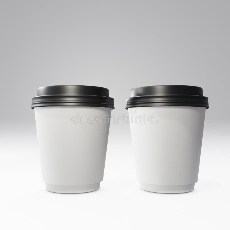 Paper Cup Front View 3d Illustration Image Stock Illustration ...