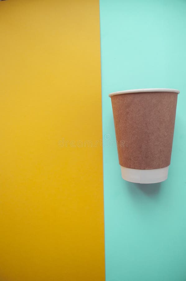 Paper Cup on Bright Background. Stock Image - Image of copy, brown ...