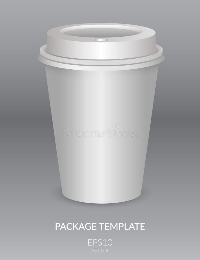 Paper Cup. Package Template Stock Vector - Illustration of plastic ...