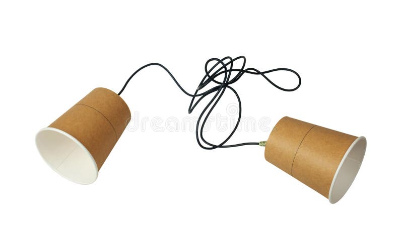 Paper Cup Phone stock image. Image of call, telephone, experiment - 163363
