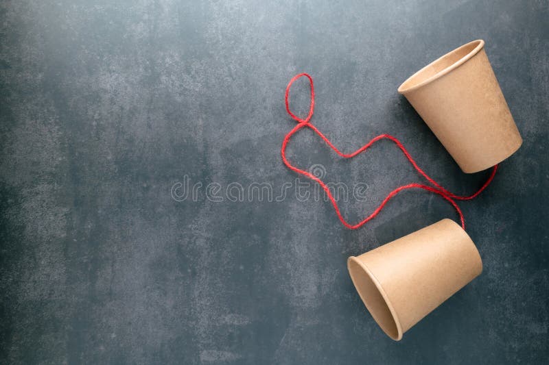 Paper cup phone stock image. Image of reply, receiver - 378384003