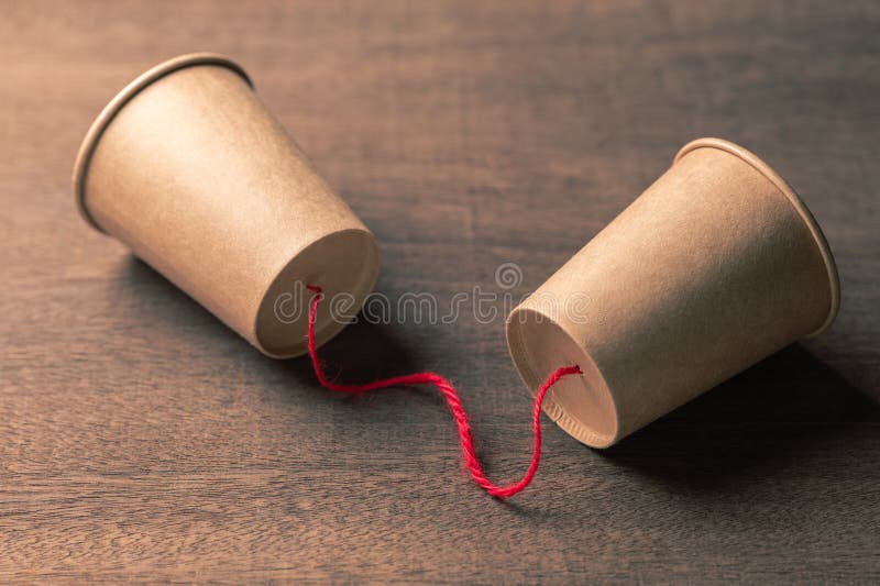 Paper Cup Phone stock image. Image of call, telephone, experiment - 163363