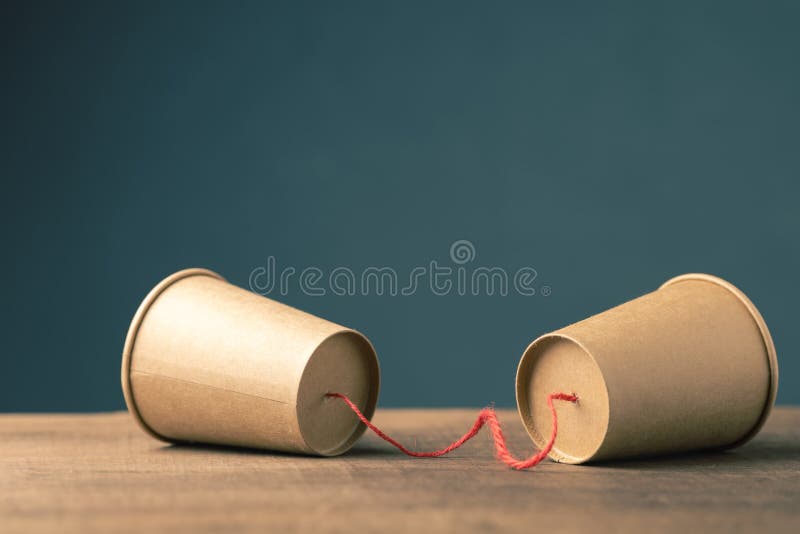 Paper Cup Phone stock image. Image of call, telephone, experiment - 163363
