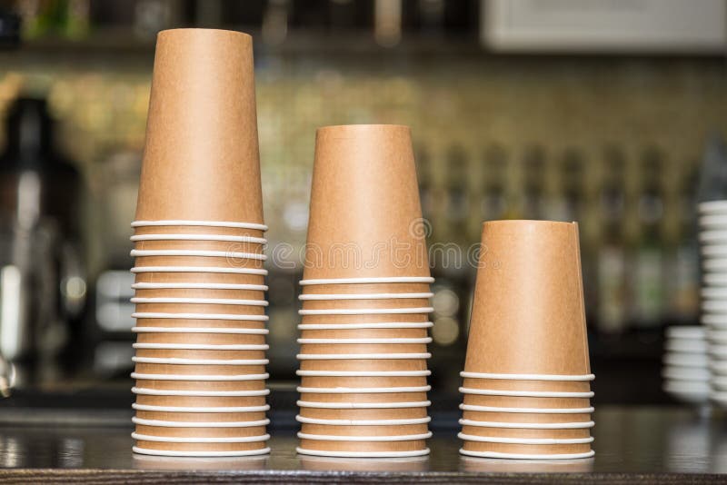 Paper cups for drinks stock photo. Image of stand, portable - 97799406