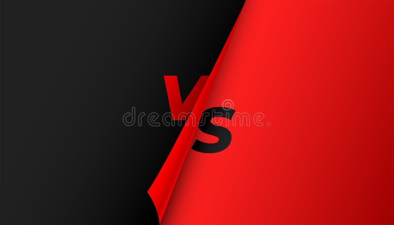 Paper Curl Style Versus Banner in for Esport Tournament Stock Vector ...