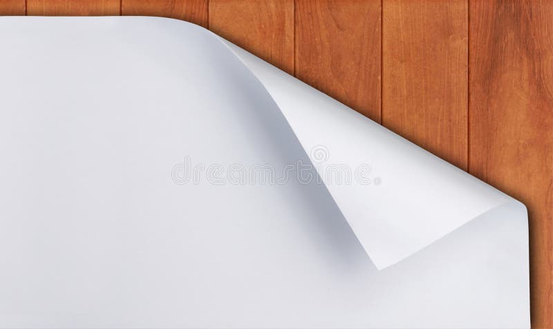 Paper Curl on Wood Background Stock Photo - Image of design, abstract ...