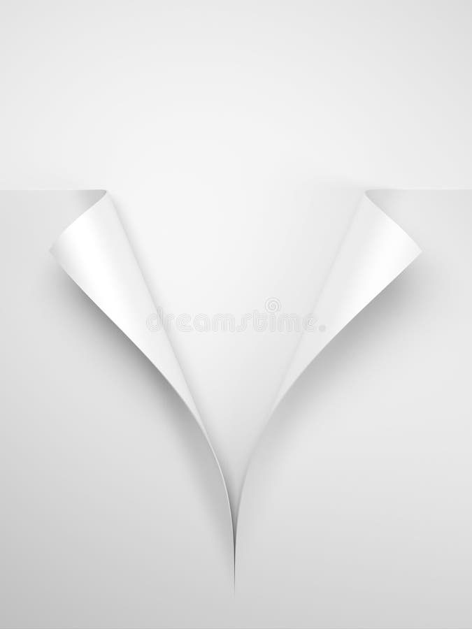 Paper with the Curled Corner, 3d Stock Illustration - Illustration of ...