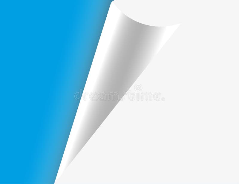 Paper with a Curled Edge. Vector Illustration. Stock Vector ...