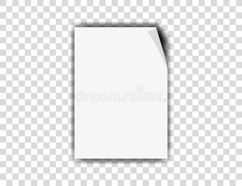Paper with a Curled Edge. Vector Illustration. Stock Vector ...