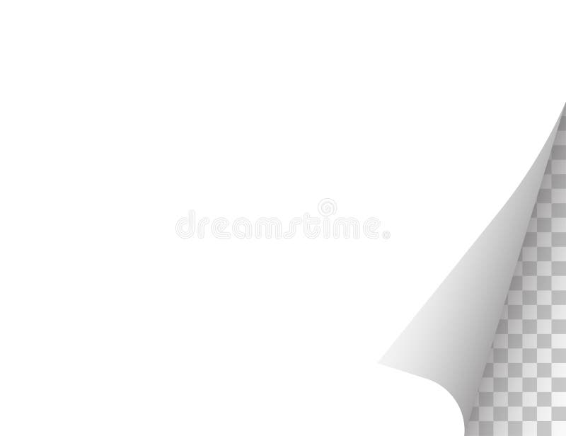 Paper with a Curled Edge. Vector Illustration Stock Illustration ...