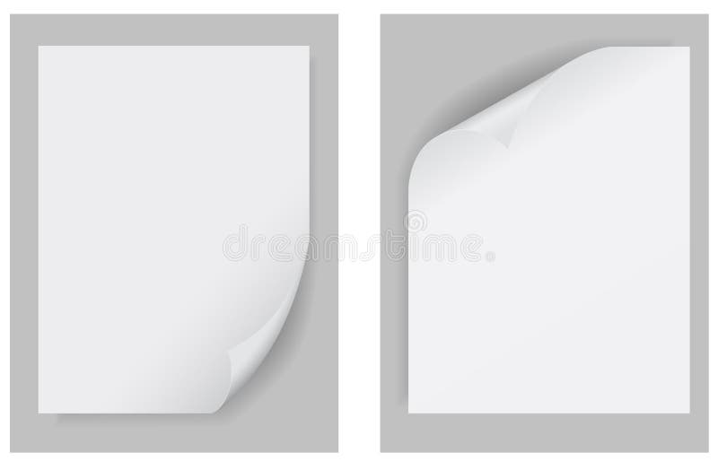 Paper Curled Up Template Document Stock Vector - Illustration of post ...