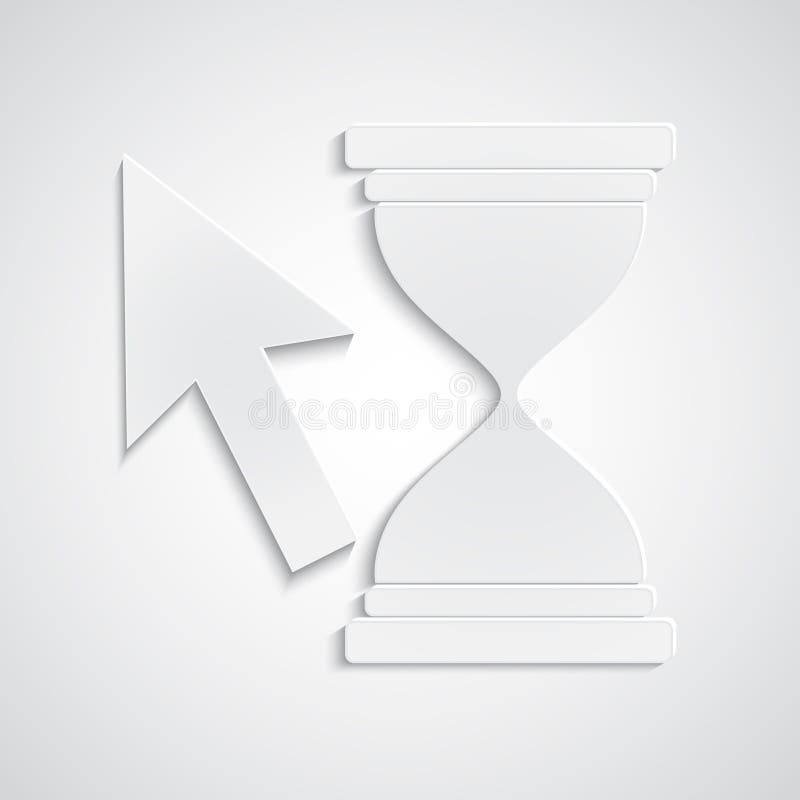 Paper Cursor with Hourglass Stock Vector - Illustration of business ...