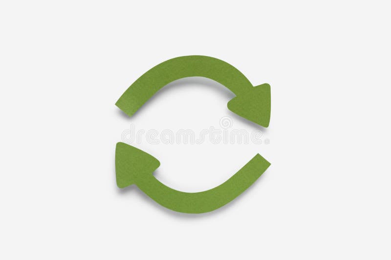 Paper Curved Arrows on White Background, Top View. Space for Text Stock ...