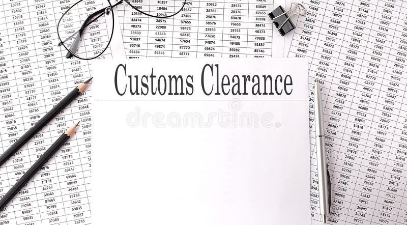 Paper with Customs Clearance on a Table Stock Photo - Image of custom ...