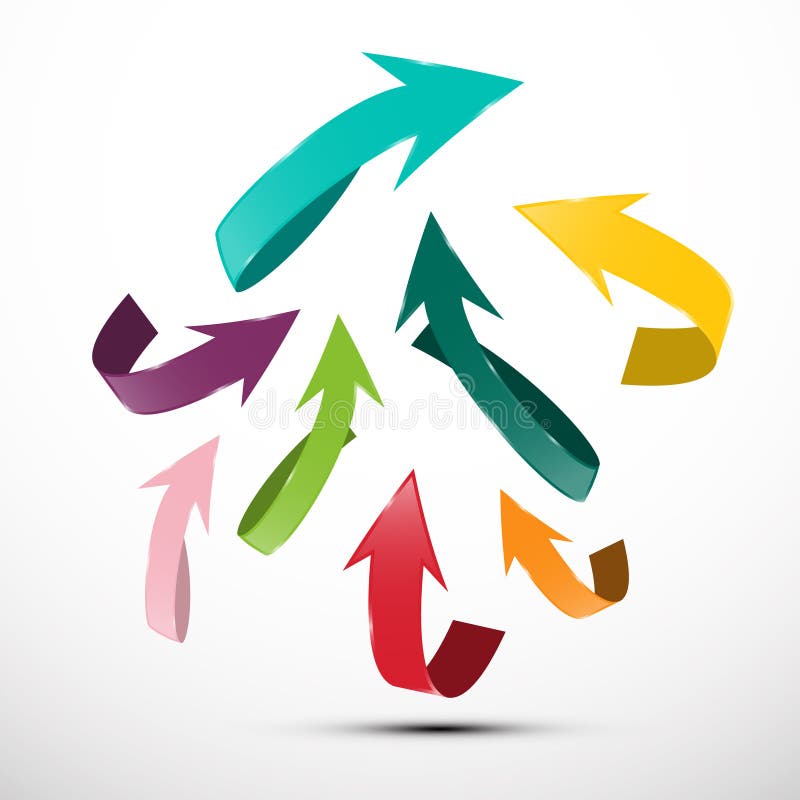 Paper Cut Arrows. Up Arrow Symbol Stock Vector - Illustration of arrow ...