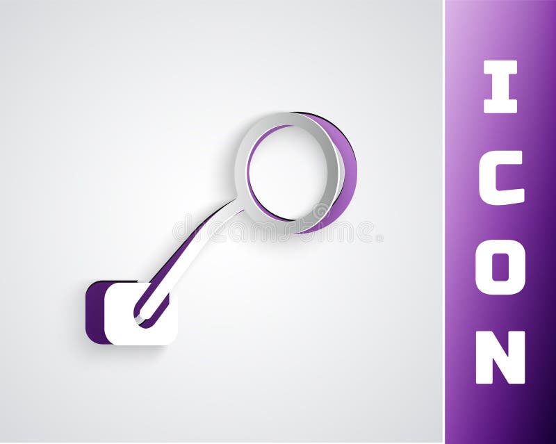 Paper Cut Bicycle Rear View Mirror Icon Isolated on Grey Background ...