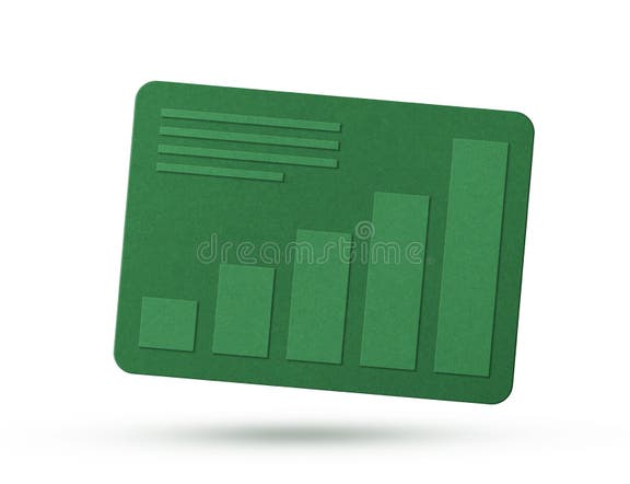 Paper cut chart icon stock illustration. Illustration of chart - 243312564