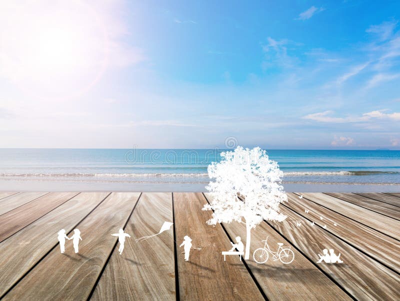 Paper Cut of Children Play in Summer Time on White Background Stock ...