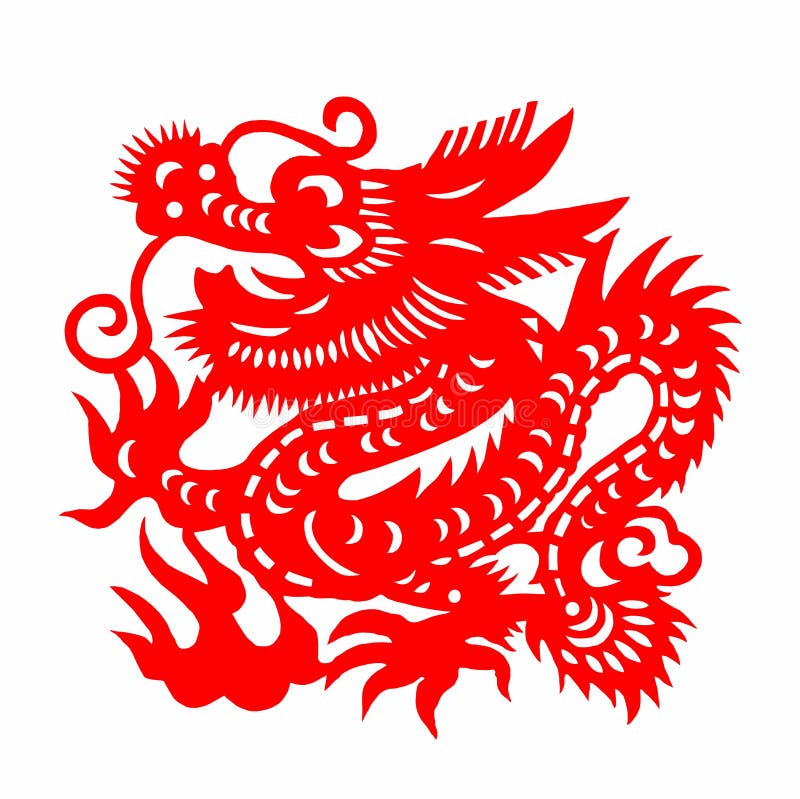 Paper-cut: Chinese loong stock illustration. Illustration of chinese ...