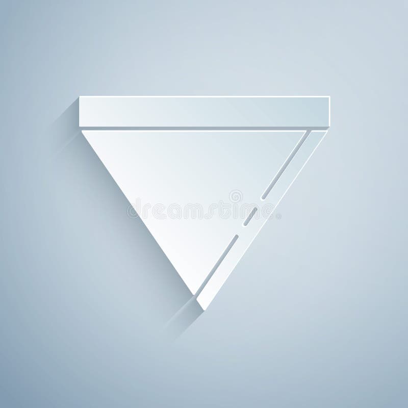 Paper Cut Coffee Paper Filter Icon Isolated on Grey Background. Paper ...