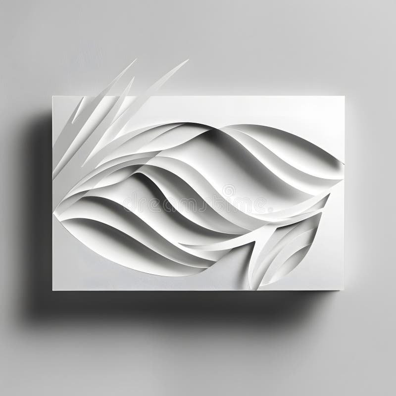 Paper cut curve shape. stock illustration. Illustration of pattern ...