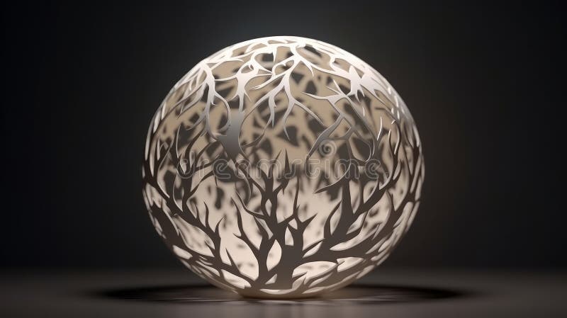Paper Cut 3d Realistic Layered Sphere. Generative Ai Stock Image ...