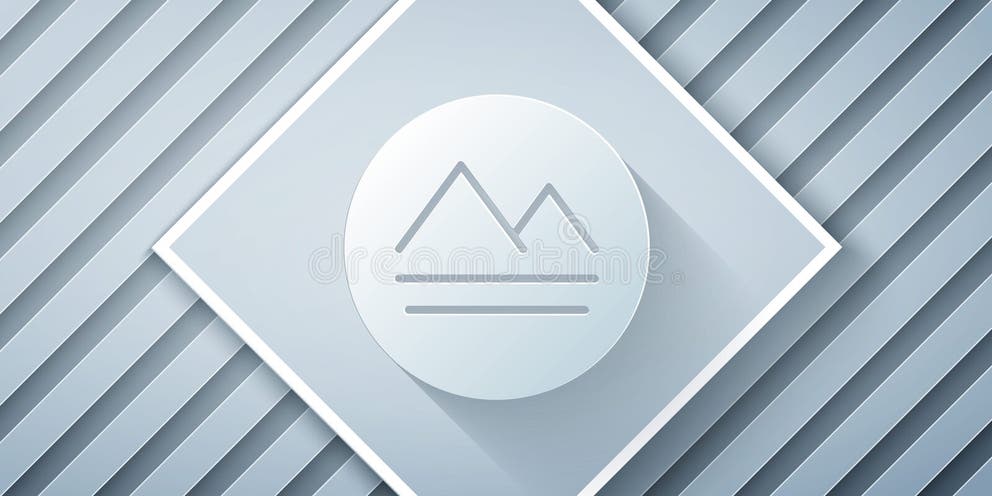 Paper Cut Earth Element of the Symbol Alchemy Icon Isolated on Grey ...