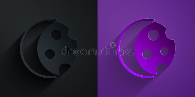 Sun Eclipse Purple Color Fire Dark Background Vector Moon Design Style ...