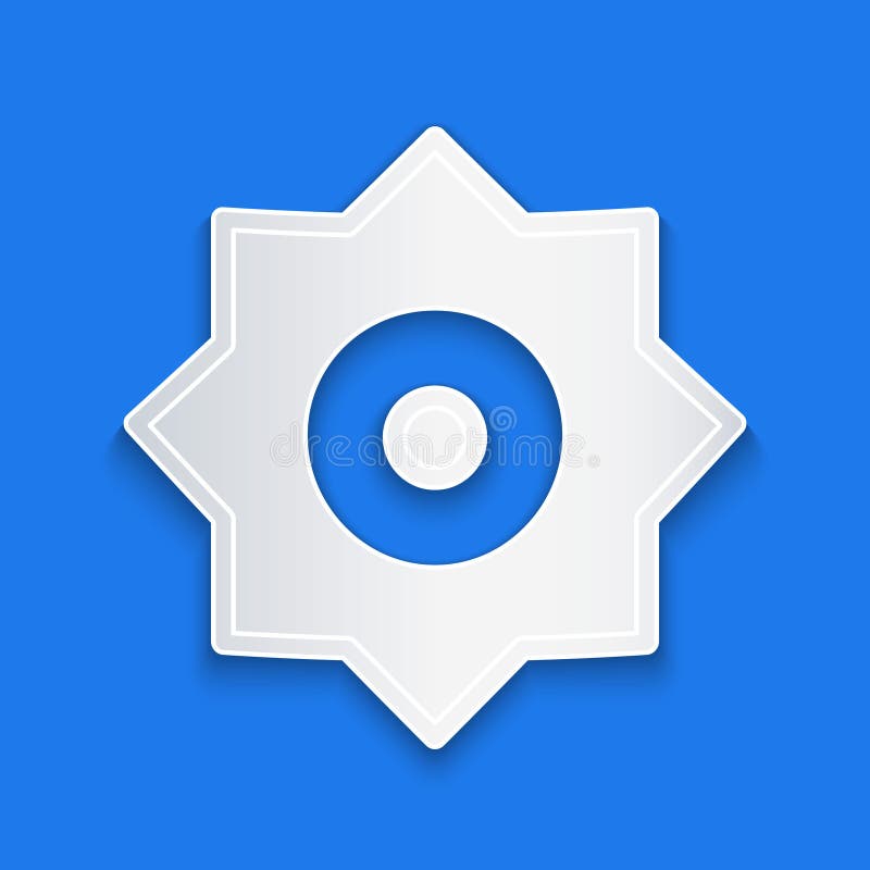 Paper Cut Falling Star Icon Isolated on Blue Background. Meteoroid ...