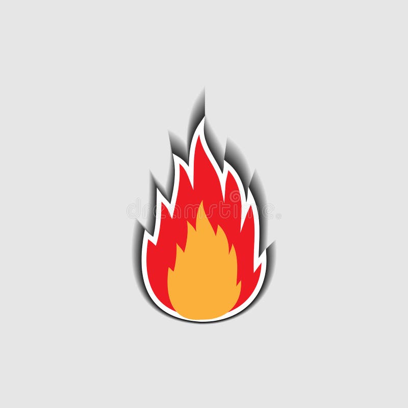 Paper Cut Fire Flame Logo Art Vector Stock Vector - Illustration of ...