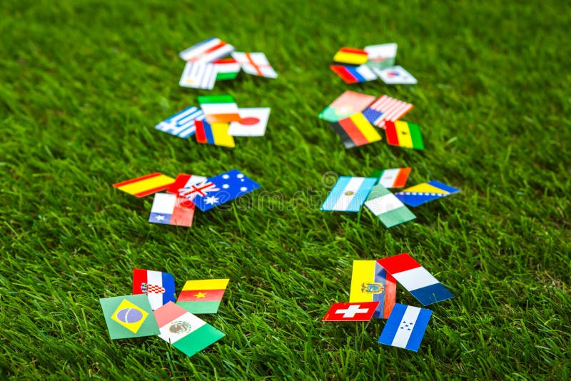 Paper Cut of Flags for Soccer Championship 2014 Stock Photo - Image of ...
