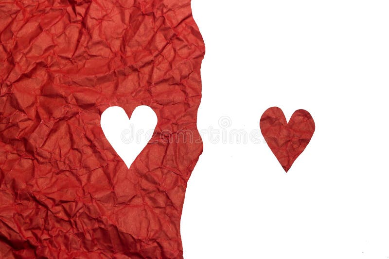 Paper cut heart shape stock image. Image of card, white - 83664809