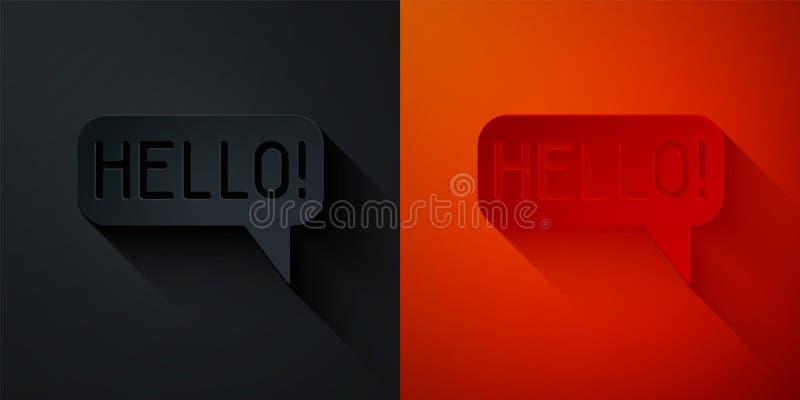 Black Hello in Different Languages Icon Isolated on White Background ...