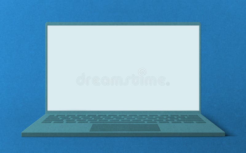 Paper cut laptop stock illustration. Illustration of collage - 240837460