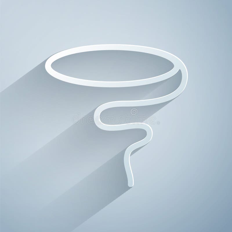 Paper Cut Lasso Icon Isolated on Grey Background. Paper Art Style Stock ...