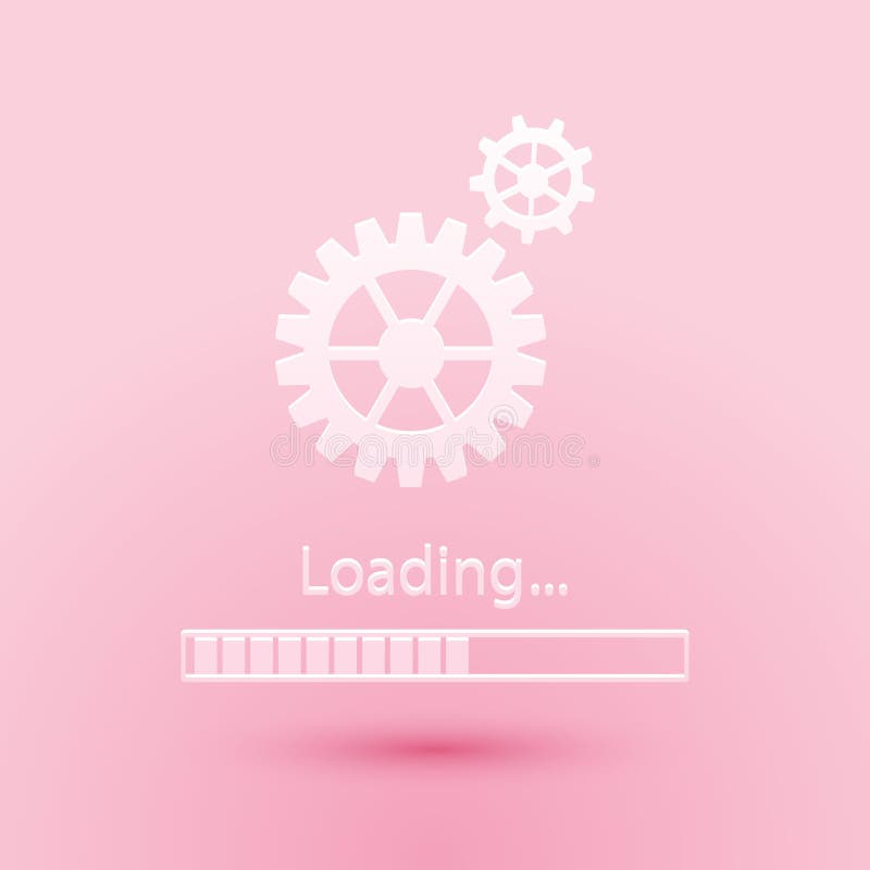 Pink Progress Bar, Loading, Template for App Interface Stock Vector ...