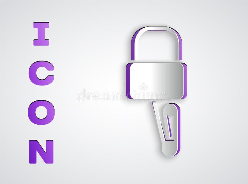 Paper Cut Lockpicks or Lock Picks for Lock Picking Icon Isolated on ...