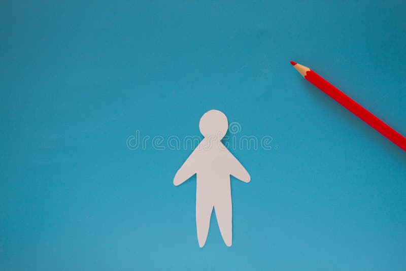 Paper cut man stock photo. Image of woman, female, problem - 158031116