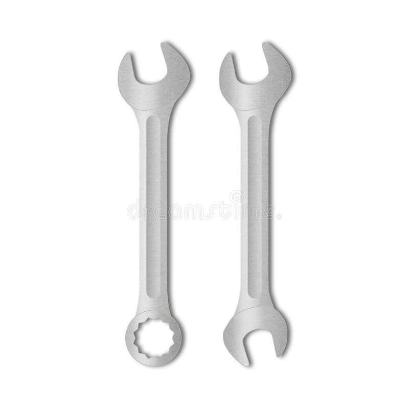 Paper Cut of Metal Wrench is Work Tools for Repair Stock Photo - Image ...