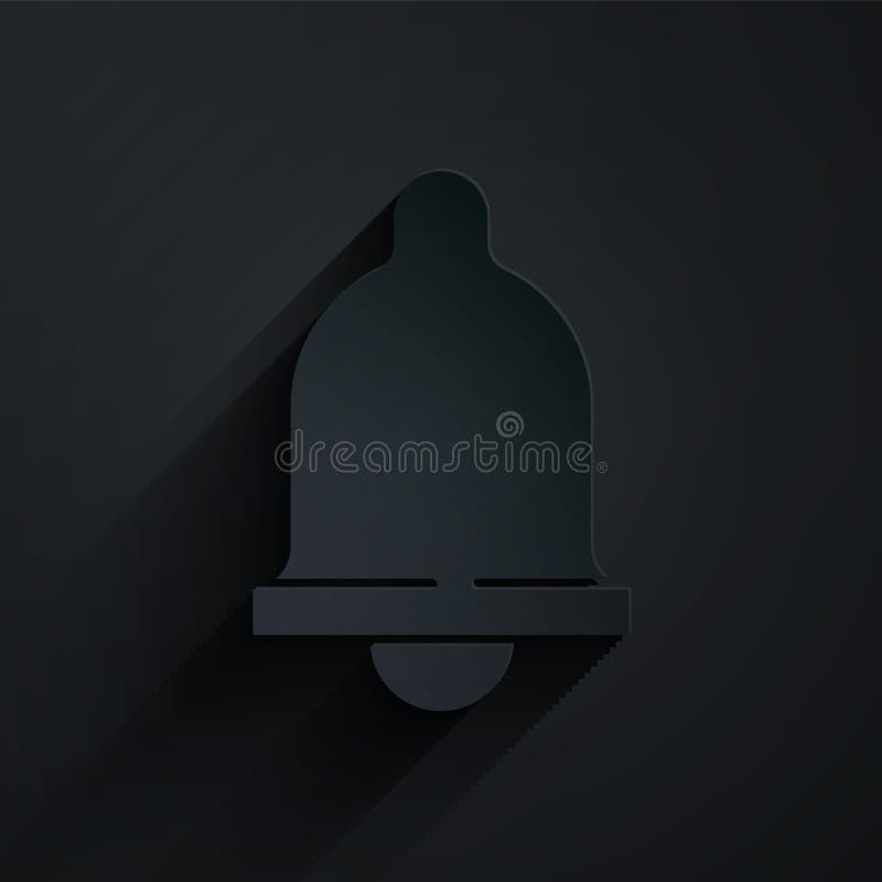 Paper Cut Motion Sensor Icon Isolated on Black Background. Paper Art ...
